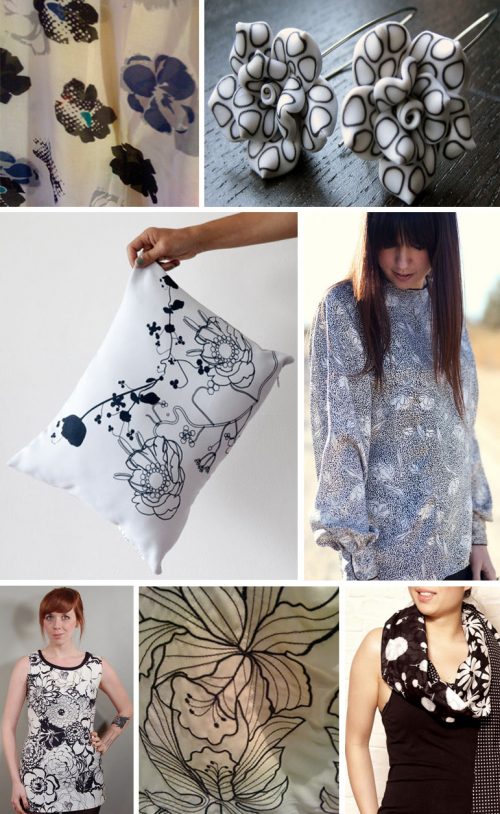Street Patterns: Black and White Florals - Pattern Observer