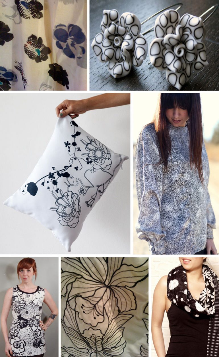 Street Patterns: Black and White Florals - Pattern Observer