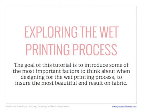 Exploring the Wet Printing Process with Petri Juslin - Pattern Observer