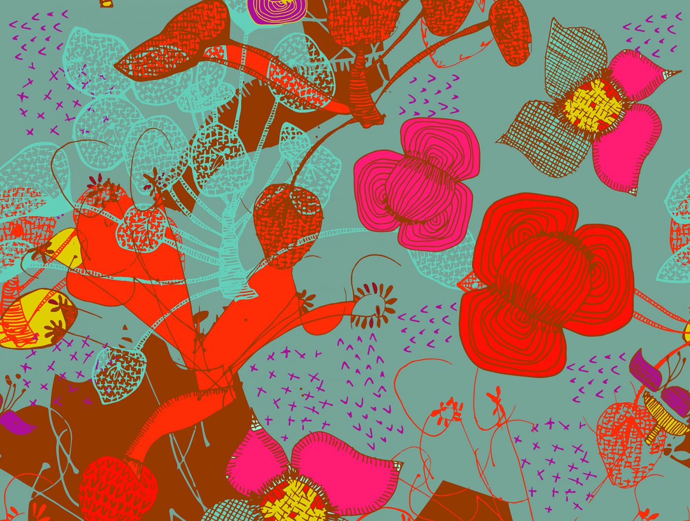 Hand-Drawn Floral Patterns by Clare Martin - Pattern Observer