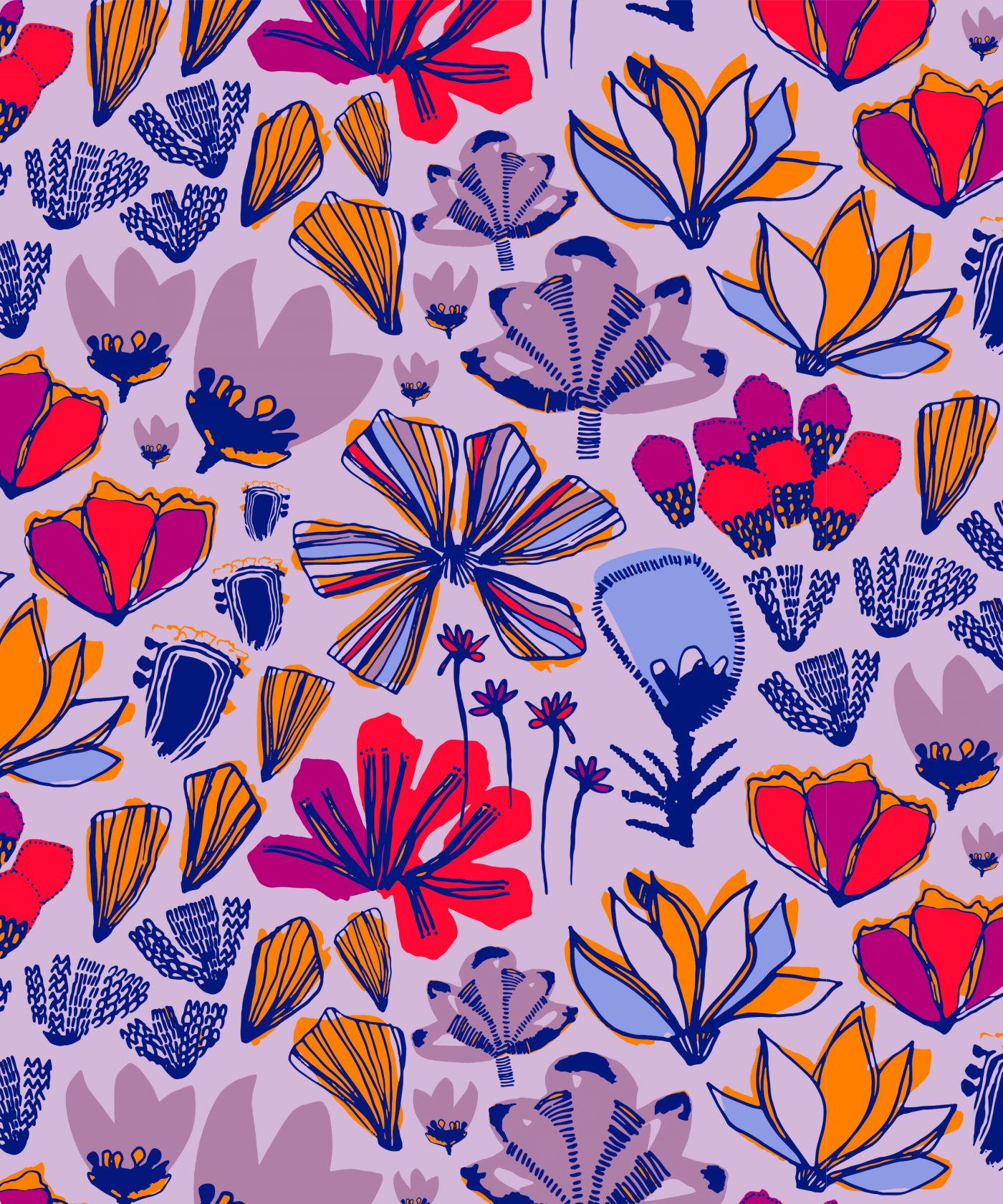 Hand-Drawn Floral Patterns by Clare Martin - Pattern Observer